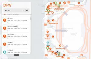 Terminal D at DFW map - Dallas Fort Worth Airport