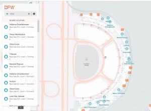 Shops and stores at the Dallas Fort Worth Airport DFW