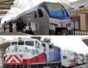 Train at the Dallas Fort Worth Airport DFW