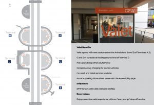 Parking map at DFW Airport Terminal - Dallas Fort Worth Texas